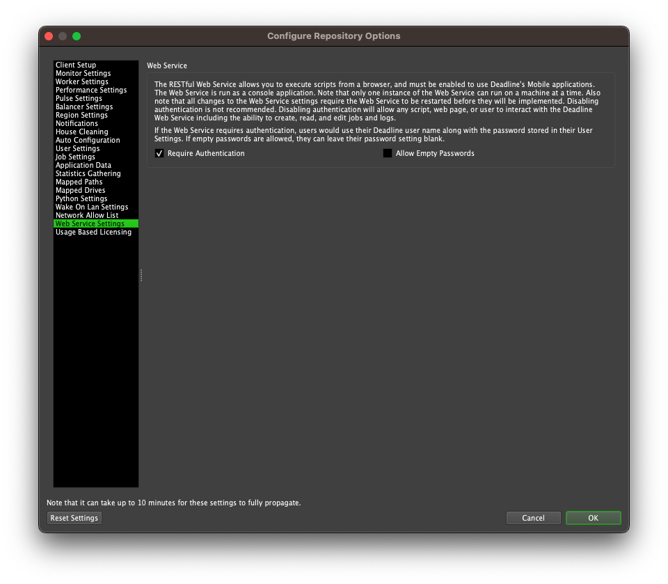 Repository Configuration — Deadline 10.3.1.4 documentation